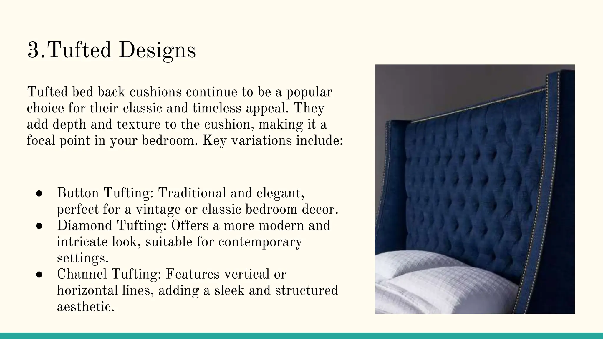 Trendy bed back cushions design.in 2024. | PPTX