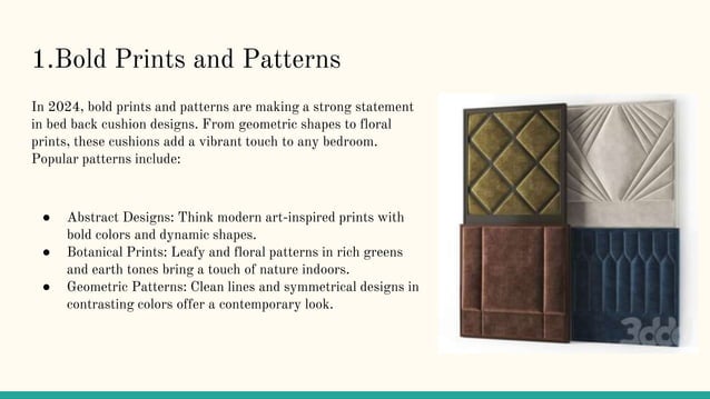 Trendy bed back cushions design.in 2024. | PPT