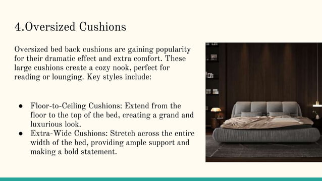 Trendy bed back cushions design.in 2024. | PPT