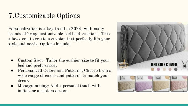 Trendy bed back cushions design.in 2024. | PPT