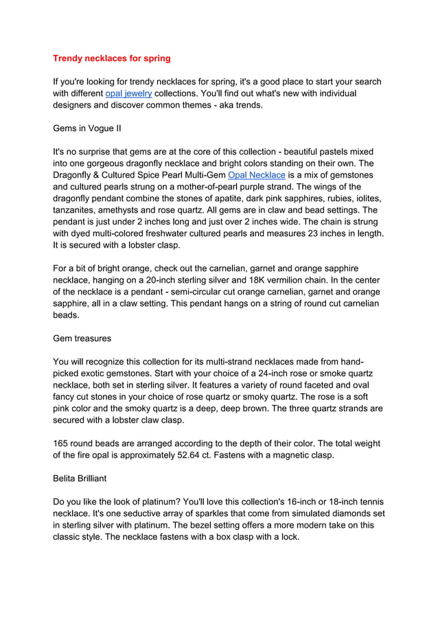 Trendy necklaces for spring.docx