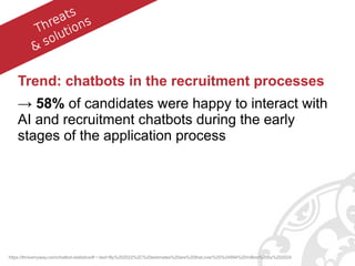 HR trends and their threats: Chatbots | PPT