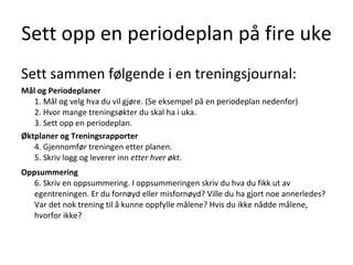 Treningsplanegging I Praksis | PPT