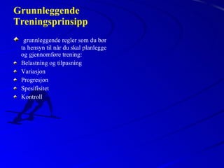 Treningsplanlegging vg2 | PPT