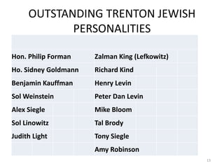 Trenton's Jews | PPT