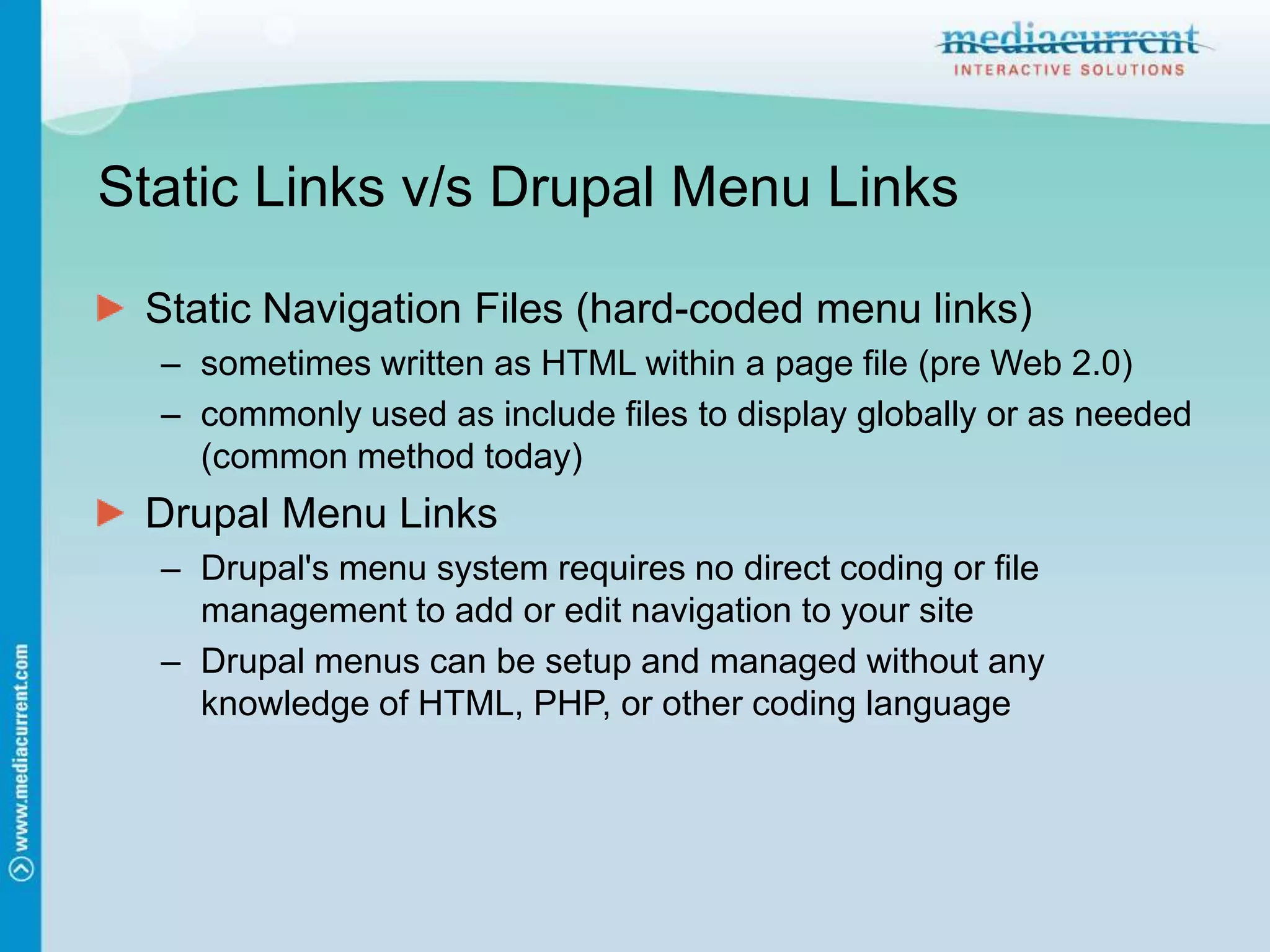 Theming Drupal Menus | PPT