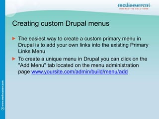 Theming Drupal Menus | PPT