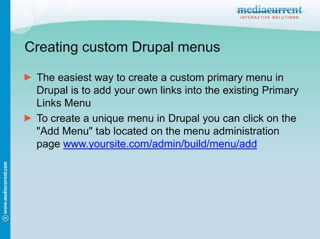 Theming Drupal Menus | PPT