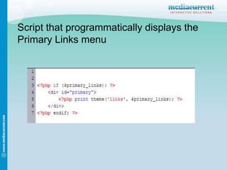 Theming Drupal Menus | PPT