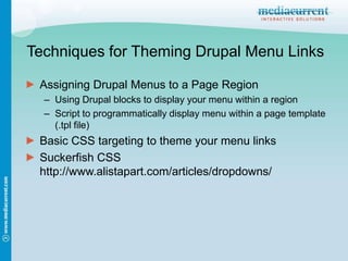 Theming Drupal Menus | PPT