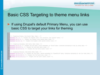 Theming Drupal Menus | PPT