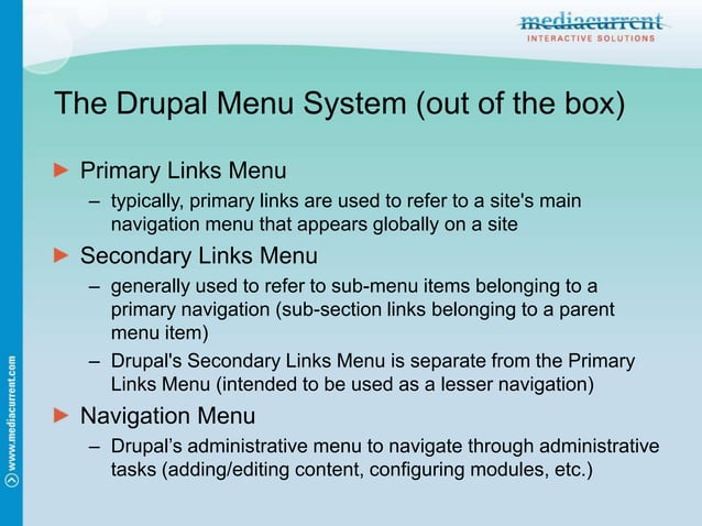 Theming Drupal Menus Theming Drupal Menus