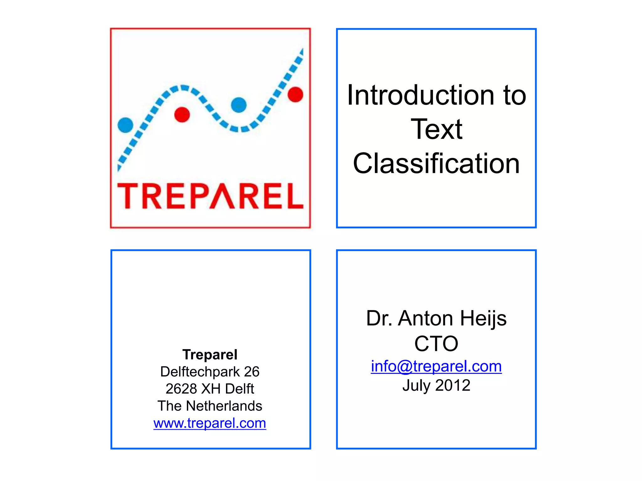 Machine Learning based Text Classification introduction | PPTX