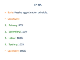 Treponemal Tests for Syphilis | PPTX