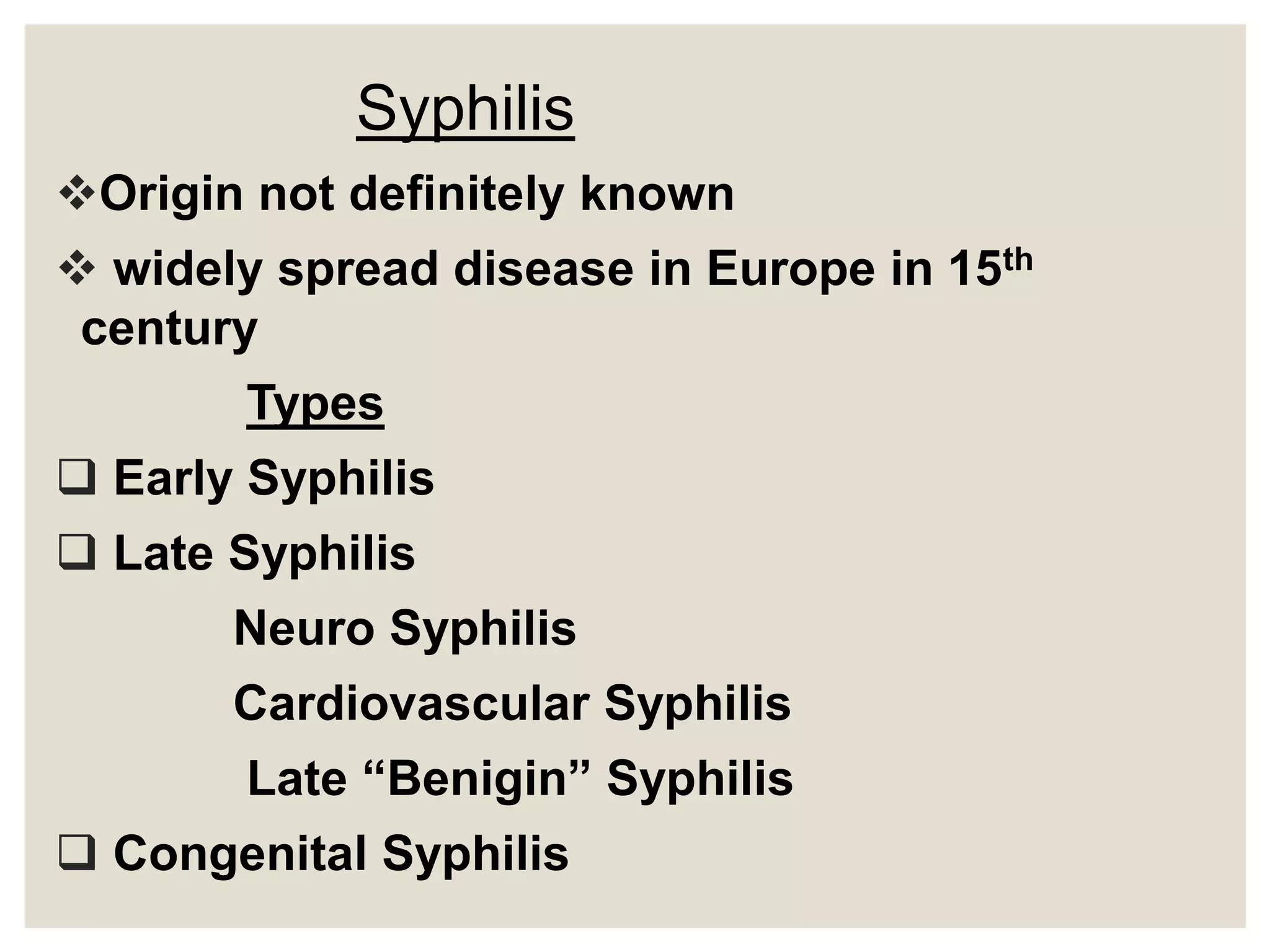 Treponema pallidum and syphilis | PPTX | Infectious Diseases | Diseases ...