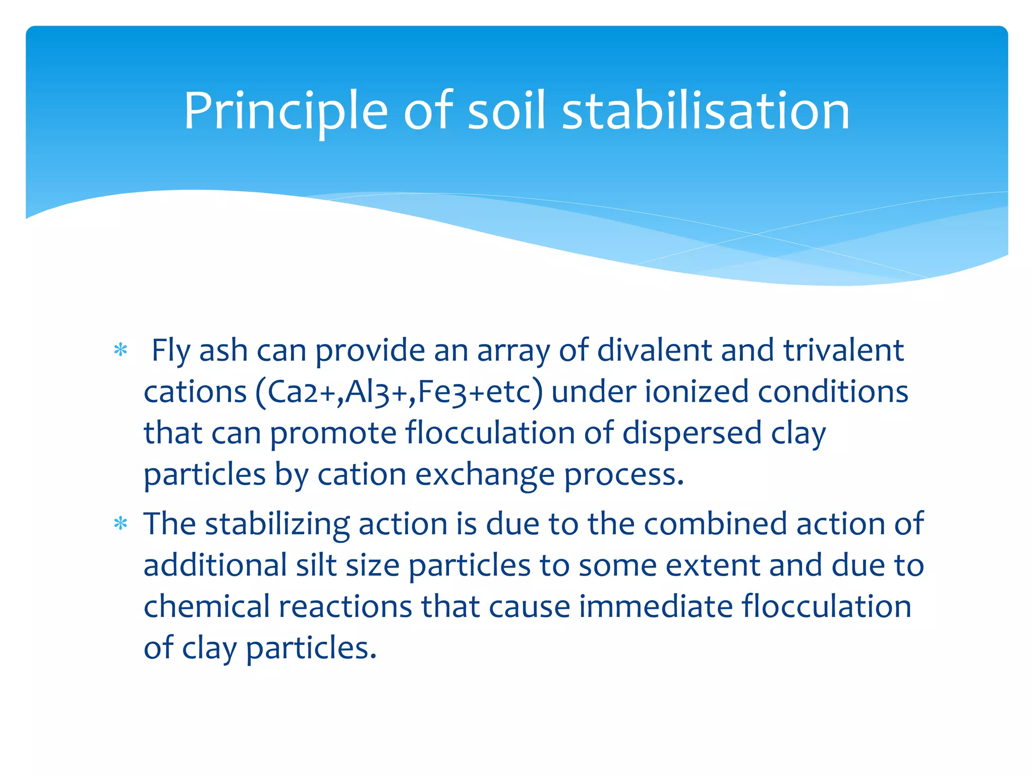 SOIL STABILIZATION USING FLY ASH | PPTX