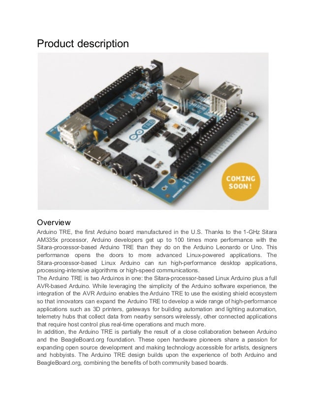 Arduino Tre reference