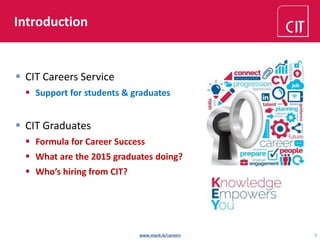 Career paths and support for CIT students and graduates | PPTX