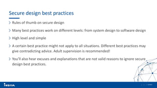 Secure design best practices and design patterns | PDF | Operating ...