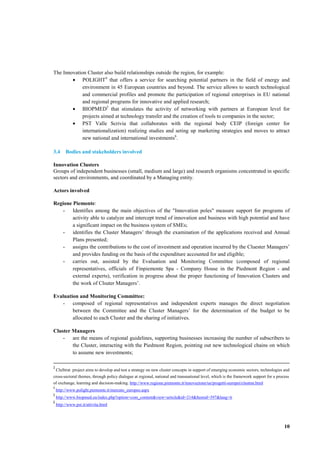 Piedmont Regional Innovation Clusters | PDF
