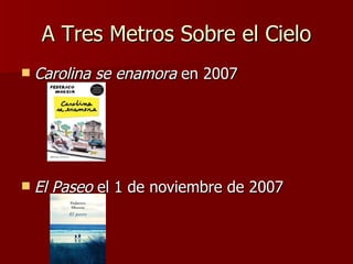 Tres metros sobre el cielo por cecilia serna | PPT