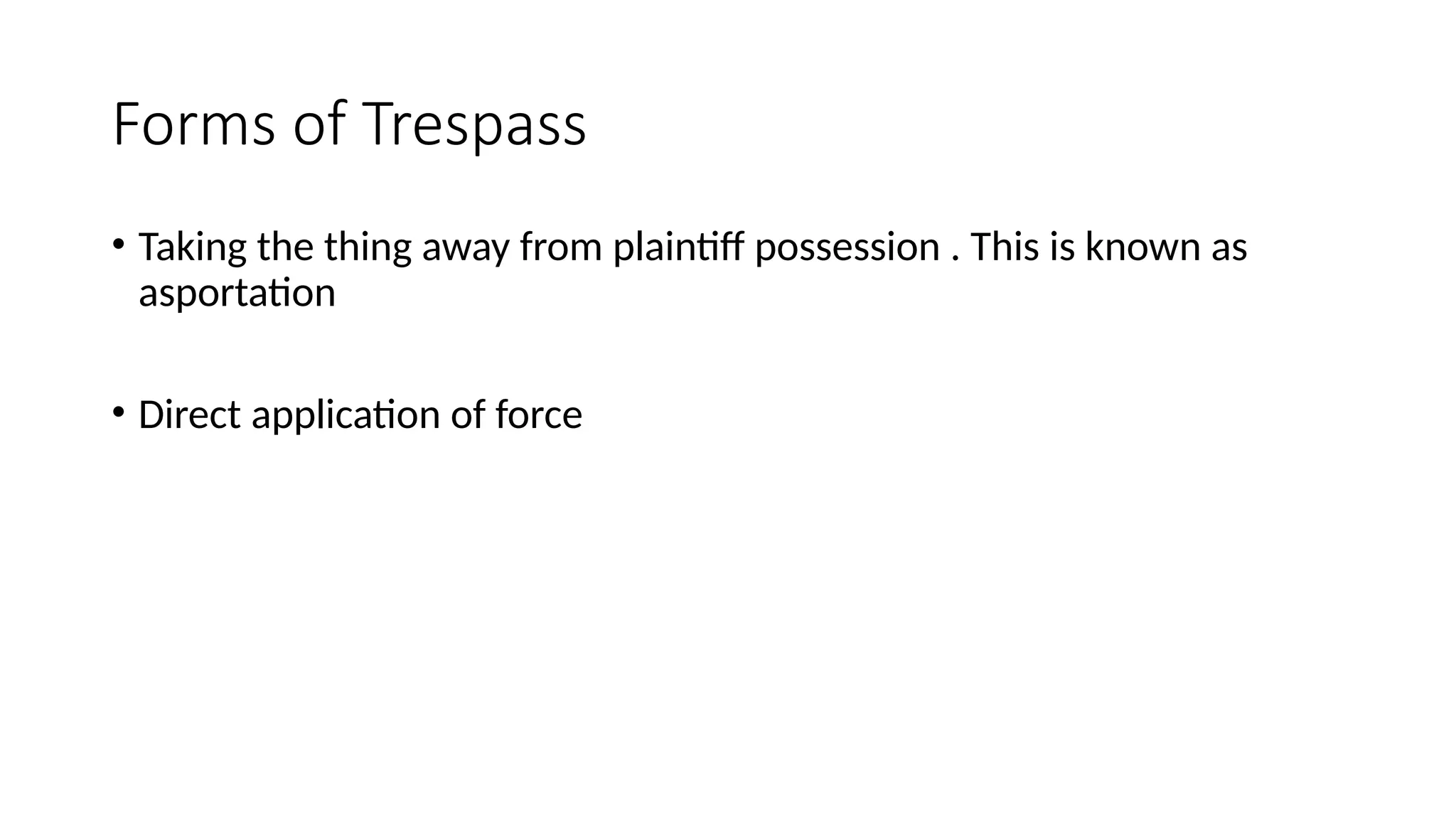Trespass under Law of Torts with cases.pptx