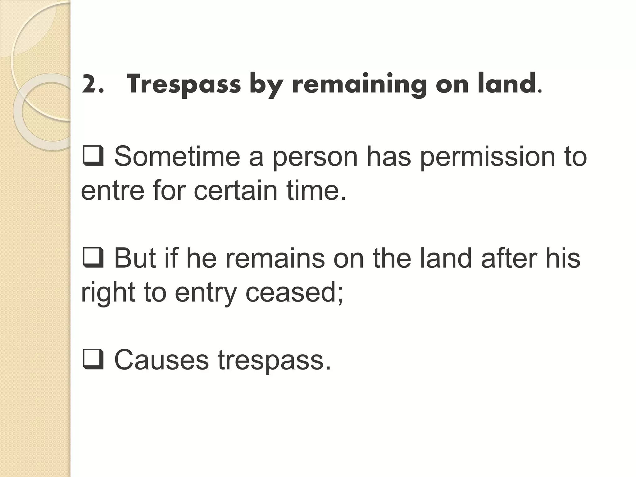 Trespass to land | PPTX