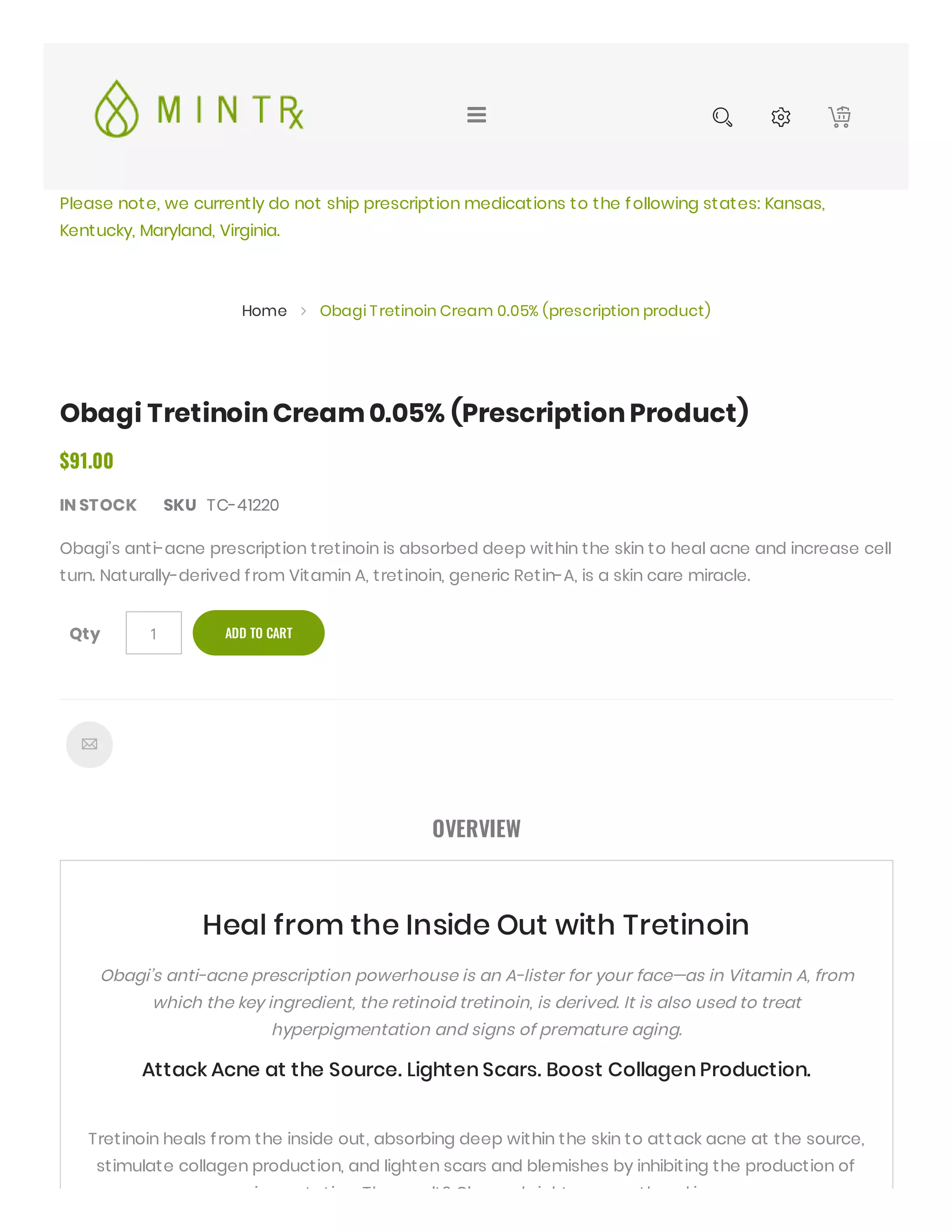 Obagi Tretinoin Cream 0.05% | PDF