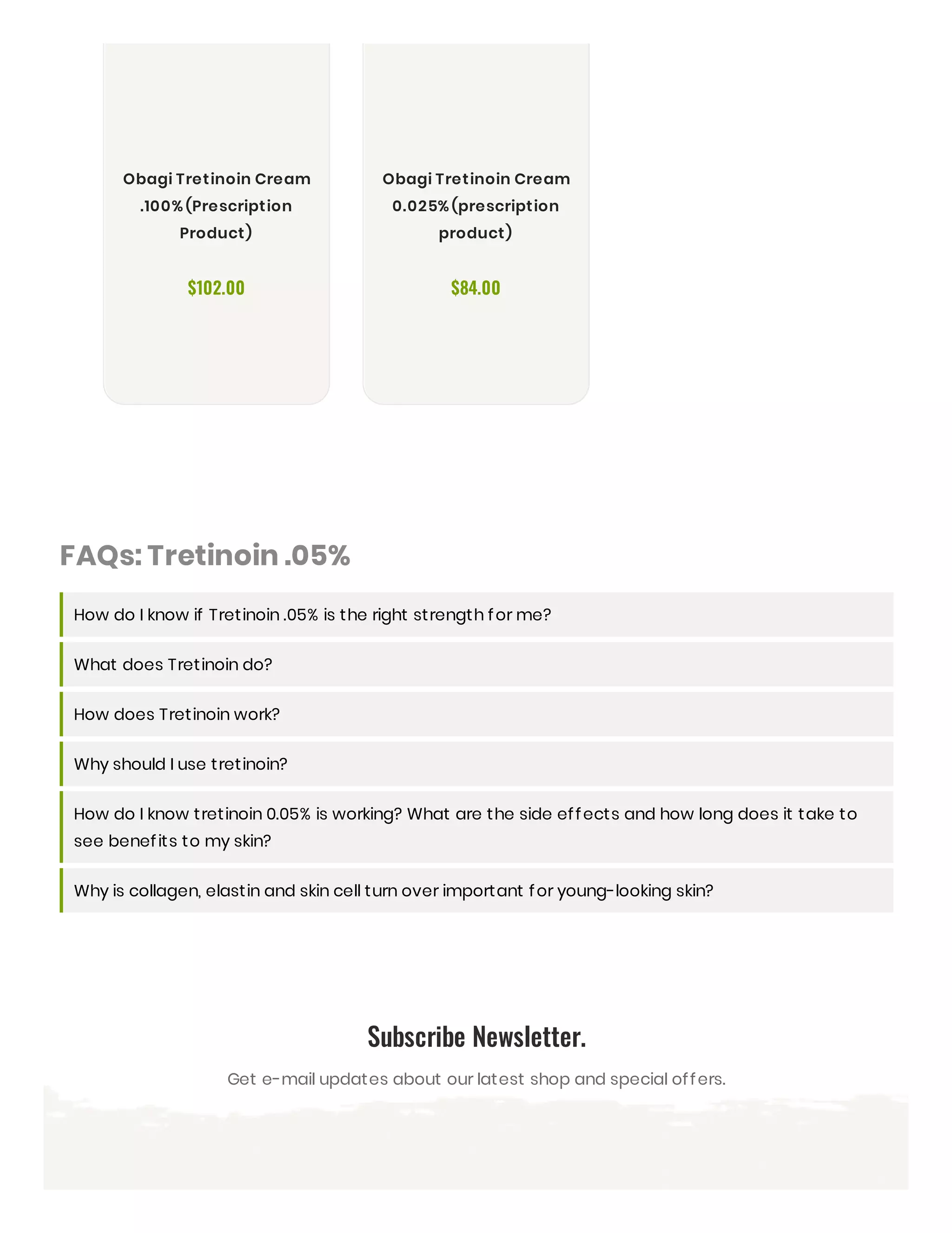 Obagi Tretinoin Cream 0.05% | PDF