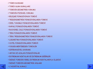 Türev 02 | PPT