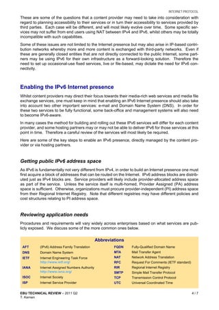 IPv6 & Content Providers | PDF
