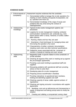 EVENTS MANAGEMENT SERVICES NC III | DOC