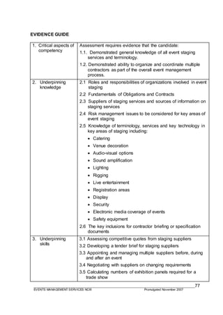 EVENTS MANAGEMENT SERVICES NC III | DOC