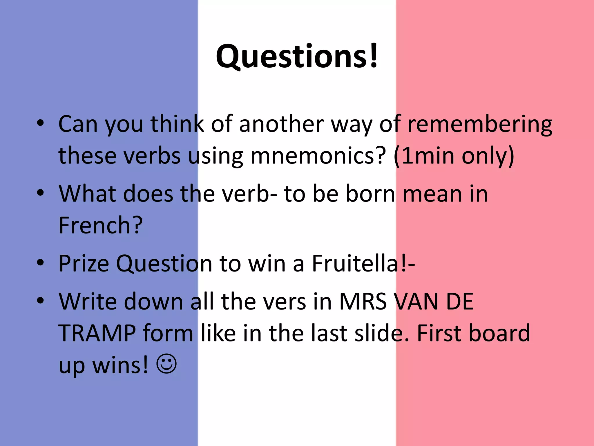 êTre verbs French | PPTX