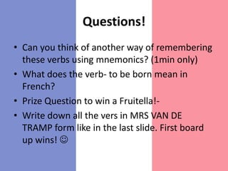 êTre verbs French | PPTX