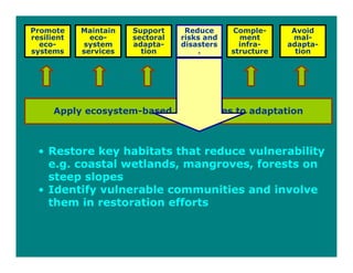 Ecosystem-based approaches to mitigation and adaptation at landscape ...