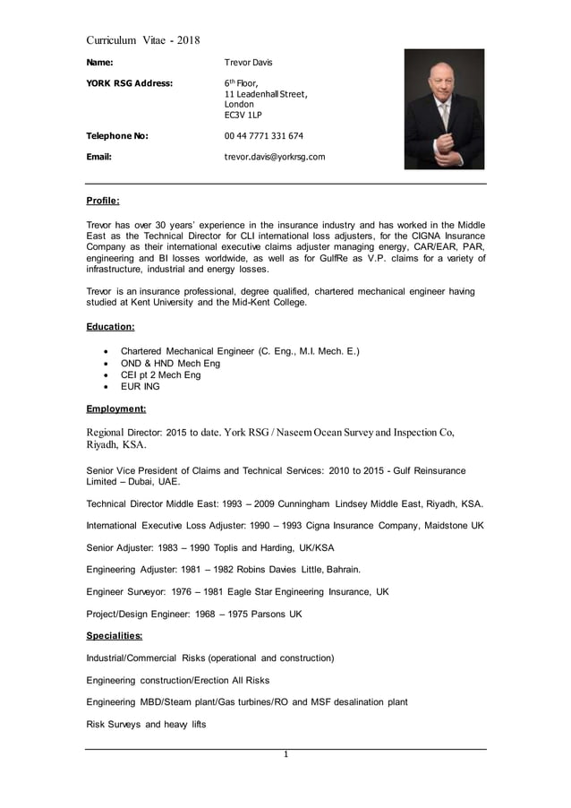 Trevor davis cv | DOCX