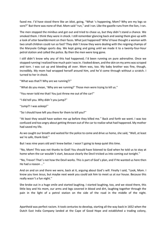 Trevor noah born a crime | PDF