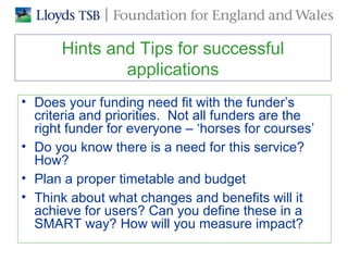 Top Tips for Grant Applications | PPT