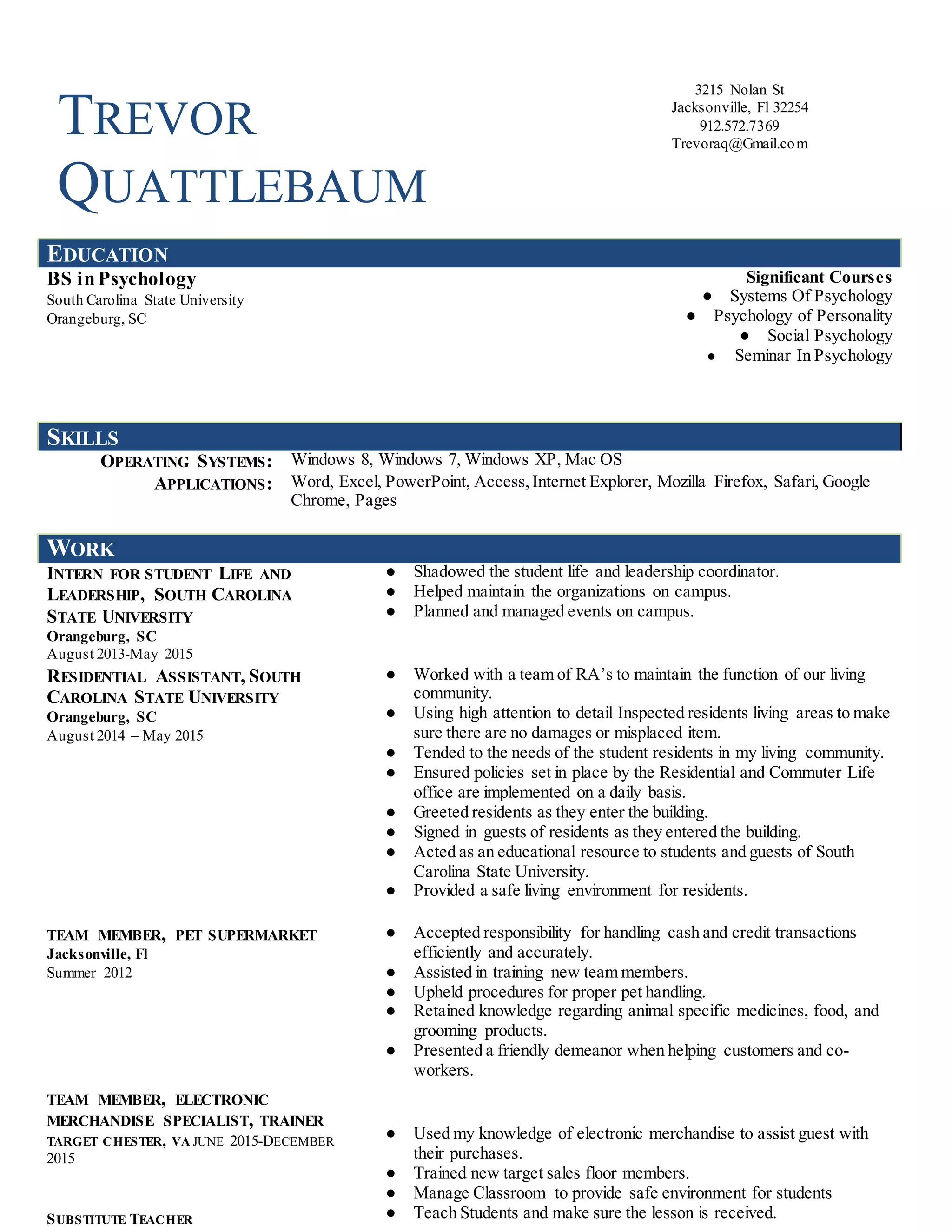Trevors Resume | DOCX