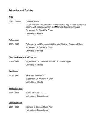 Trevor steve curriculum vitae | PDF