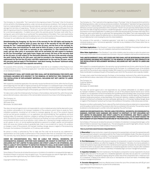 Trex consumer-brochurepdf | PDF