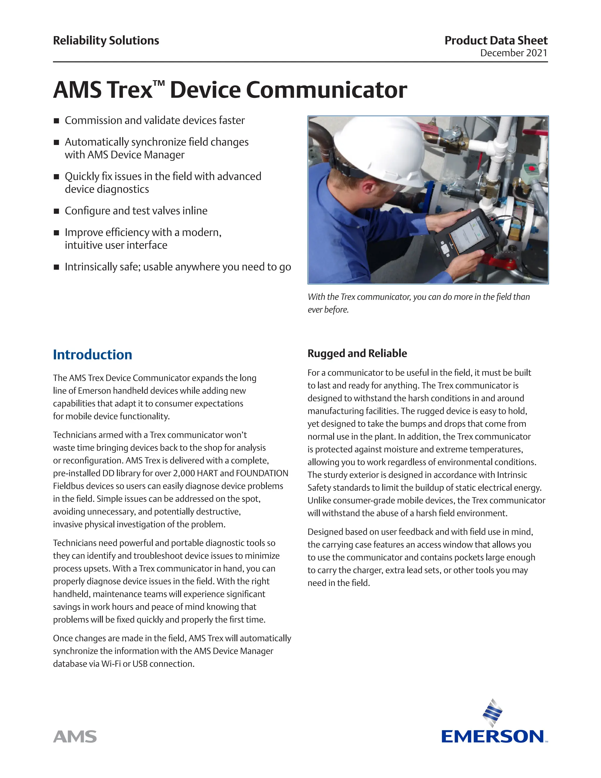 TREX field communicator Commission and validate devices faster | PDF
