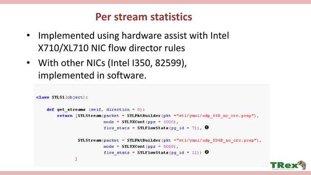 TRex Realistic Traffic Generator - Stateless support | PPTX