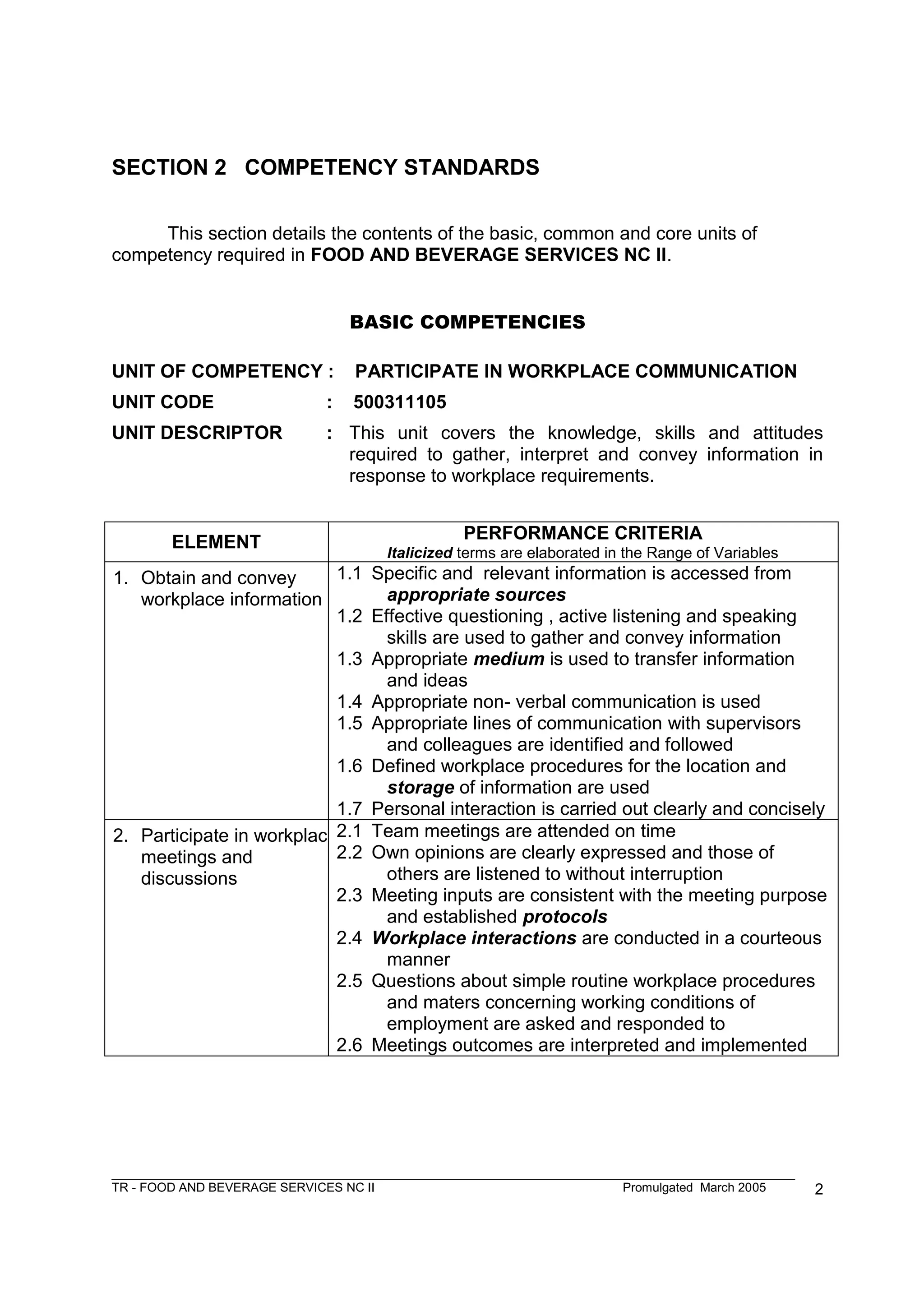 Training Regulations FBService NC II.doc