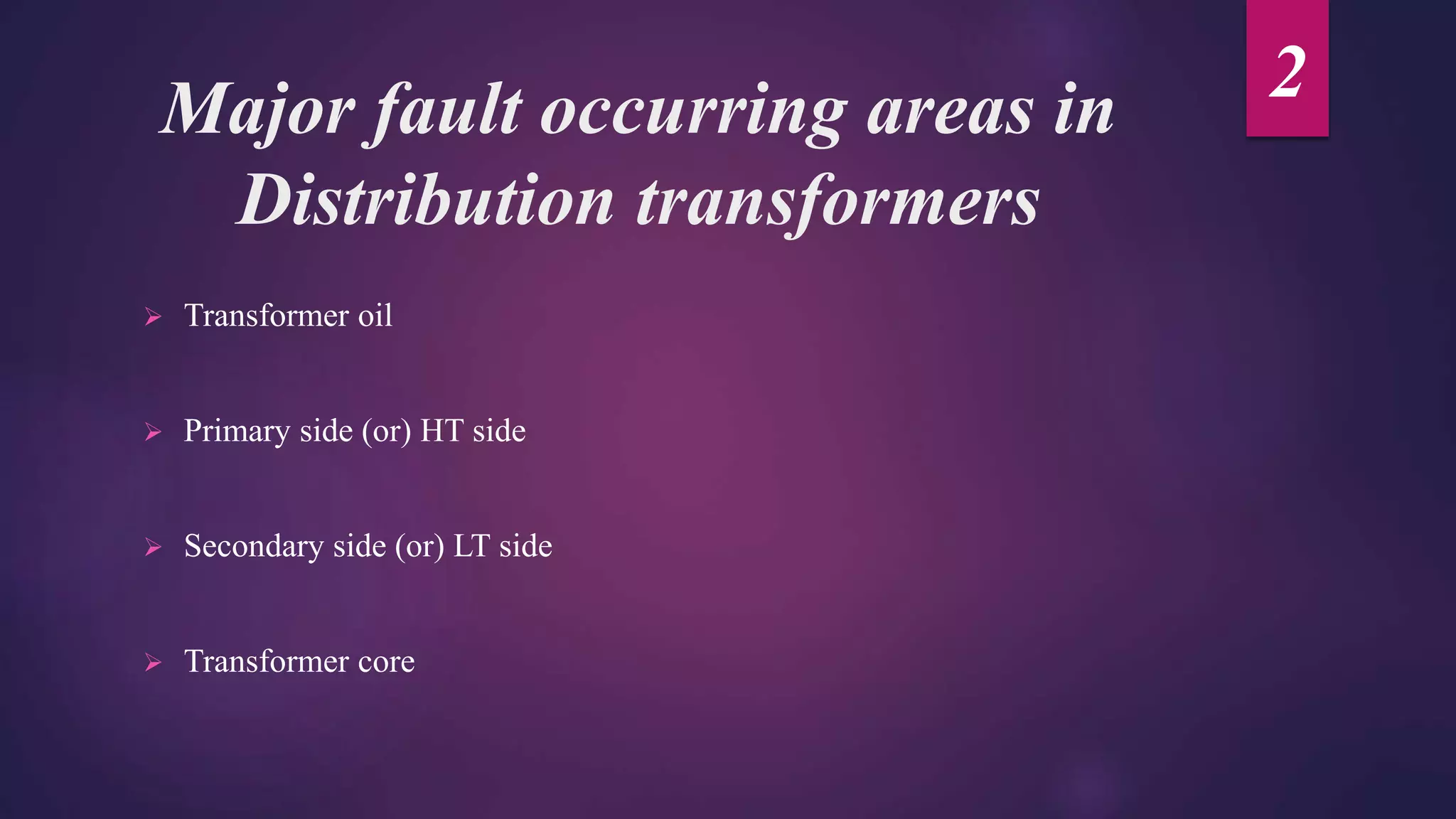 Fault Detection In Distribution Transformer Pptx Physics Science