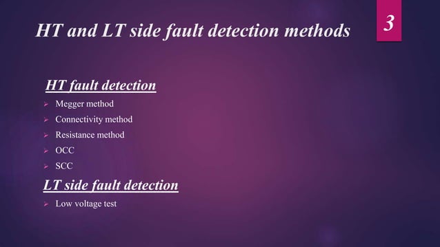 Fault Detection In Distribution Transformer Pptx Physics Science