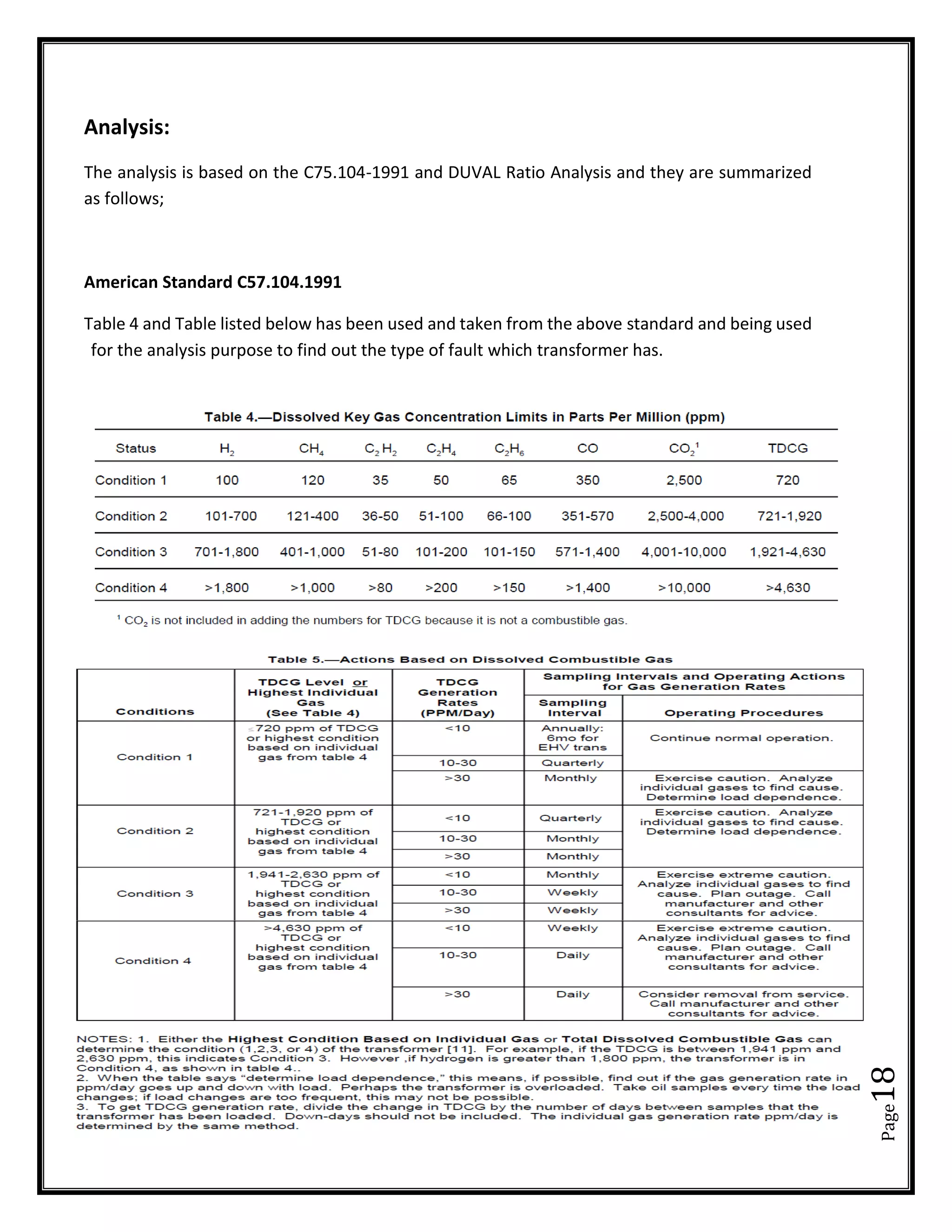 TRANSFORMER SAMPLE REPORT DGA PHYSICAL CONDITION | PDF