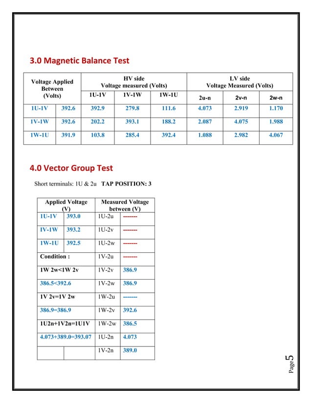 TRANSFORMER SAMPLE REPORT DGA PHYSICAL CONDITION | PDF | Consumer ...