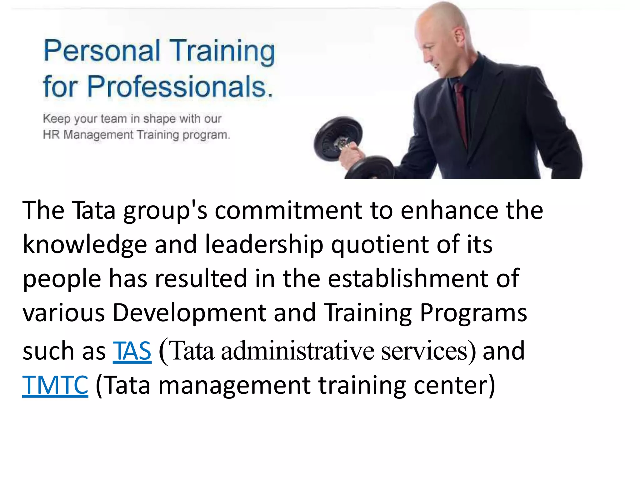 TRAININGg & DEVELOPMENT at tata group and tata motors | PPTX